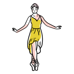 Ballet Delicate Pose Dancer Transparent PNG & SVG Vector