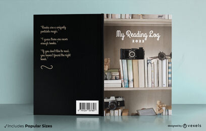Reading Log Book Cover Design Vector Download