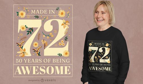 50th Birthday T shirt Design Vector Download