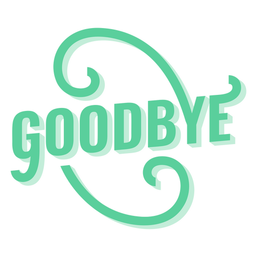 Designs PNG de goodbye para Camisetas e Merch