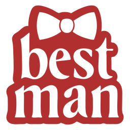 Best Man Cut Out Badge Transparent PNG & SVG Vector