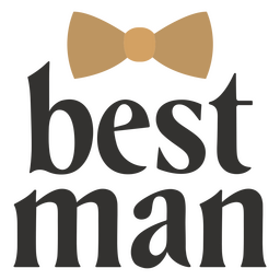 Best Man Stroke Wedding Sentiment Quote PNG & SVG Design For T-Shirts