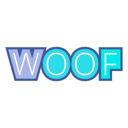 Design PNG E SVG De Curso De Cor Da Palavra Woof Para Camisetas