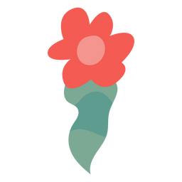 Small Flat Red Flower PNG & SVG Design For T-Shirts
