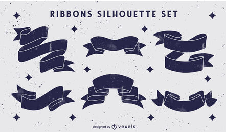 Cut Out Ribbons Set Vector Download