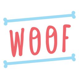 Woof Word Stroke PNG & SVG Design For T-Shirts