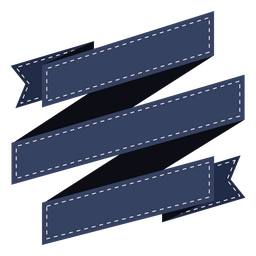 Blue Flat Ribbon Detail PNG & SVG Design For T-Shirts