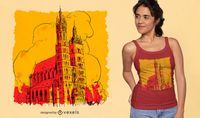 Church Building Landscape T shirt Design Vector Download