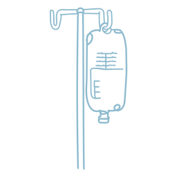 Serum Holder Continuous Line Medical Icon PNG & SVG Design For T-Shirts