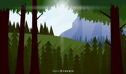 Simple Vector Landscape Vector Download