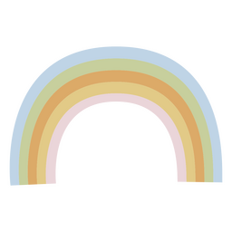 Flat Rainbow In Pastel Colors PNG & SVG Design For T-Shirts
