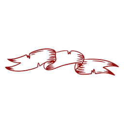 Red Stroke Ribbons PNG & SVG Design For T-Shirts