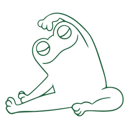 Yoga Stroke Frog Stretch PNG & SVG Design For T-Shirts