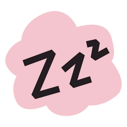 Diseño PNG Y SVG De Nube Rosa Con La Palabra Zzz Para Camisetas