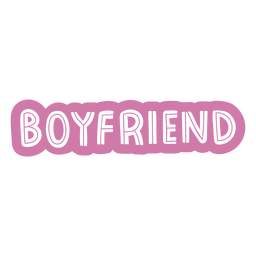 Boyfriend Word Cut Out PNG & SVG Design For T-Shirts