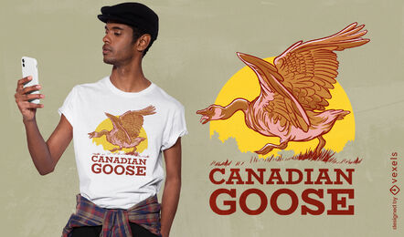 Canadian Goose Animal T-shirt Design Vector Download