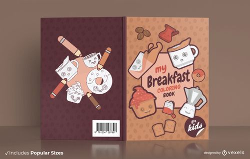 Breakfast Food Book Cover Design Vector Download
