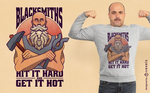 Schmied Mit Werkzeug T Shirt Design Vektor Download