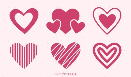 Heart Icon Design Pack Vector Download