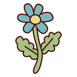 Diseño PNG Y SVG De Dibujo De Flor Azul Para Camisetas