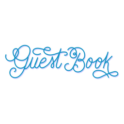 The Word Guest Book Written In Blue PNG & SVG Design For T-Shirts