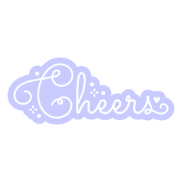 Cheers Letter Design PNG & SVG Design For T-Shirts