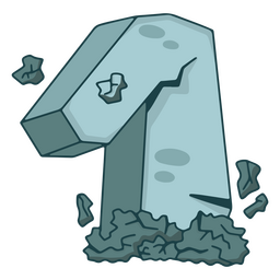 Number One Made Of Stone PNG & SVG Design For T-Shirts