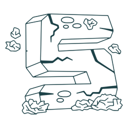 Number Five Out Of Stone PNG & SVG Design For T-Shirts