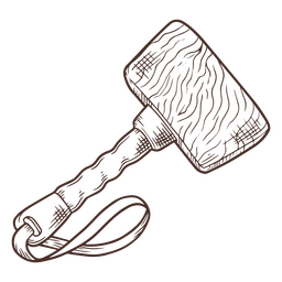 Drawing Of Wooden Mallet PNG & SVG Design For T-Shirts