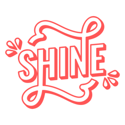 Red Lettering Shine Word PNG & SVG Design For T-Shirts