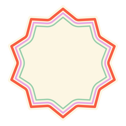 Colorful Star-shaped Label PNG & SVG Design For T-Shirts