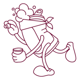 Dancing Animated Beer Can PNG & SVG Design For T-Shirts