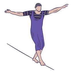 Slackline Drawing PNG & SVG Design For T-Shirts
