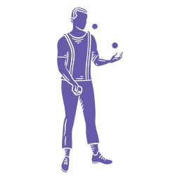 Male Juggler Drawing PNG & SVG Design For T-Shirts