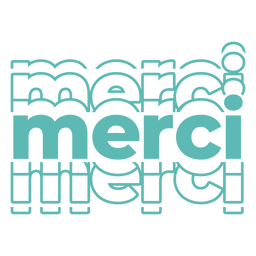 Logo With The Word Merci On It PNG & SVG Design For T-Shirts