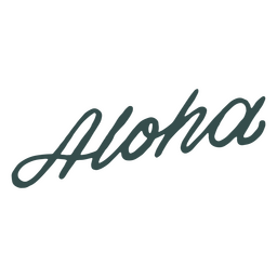 Simple Aloha In Black Letters PNG & SVG Design For T-Shirts