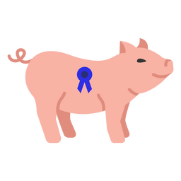 Smiling Pig In First Place PNG & SVG Design For T-Shirts