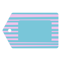 Blue Label With Striped Patterns PNG & SVG Design For T-Shirts