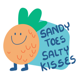 Sandy Toes Funny Lettering PNG & SVG Design For T-Shirts