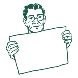 Man Holding Up A Sign PNG & SVG Design For T-Shirts