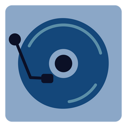 Record Player Blue Icon PNG & SVG Design For T-Shirts