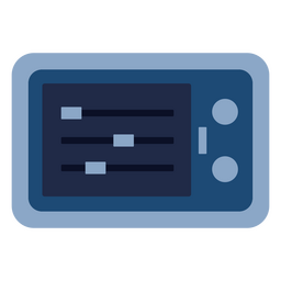 Blue Icon Of A Device With A Blue Screen PNG & SVG Design For T-Shirts