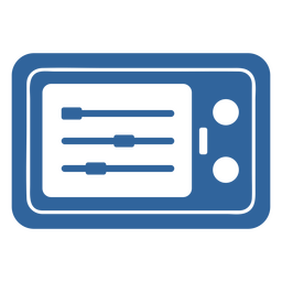 Blue Radio Icon PNG & SVG Design For T-Shirts