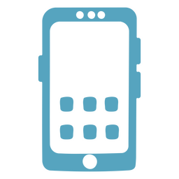 Blue Smartphone Simple Icon PNG & SVG Design For T-Shirts