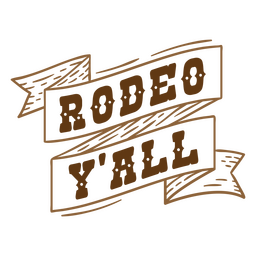 Diseño PNG Y SVG De Rodeo Ustedes Letras Marrones Para Camisetas