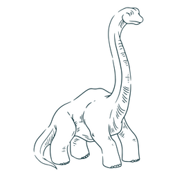 Diplodocus Simple Drawing PNG & SVG Design For T-Shirts