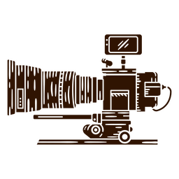 Ausgeschnittene Seitenansicht Einer Filmkamera PNG- Und SVG-Design Für ...