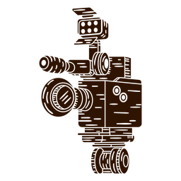 Movie Camera Detailed Cut Out PNG & SVG Design For T-Shirts