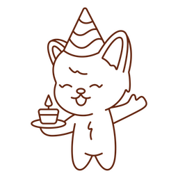 Fox Enjoying Birthday PNG & SVG Design For T-Shirts