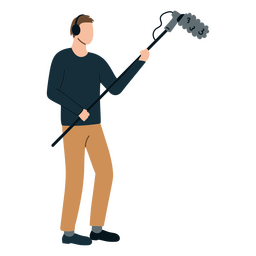 Microphone Operator Recording PNG & SVG Design For T-Shirts